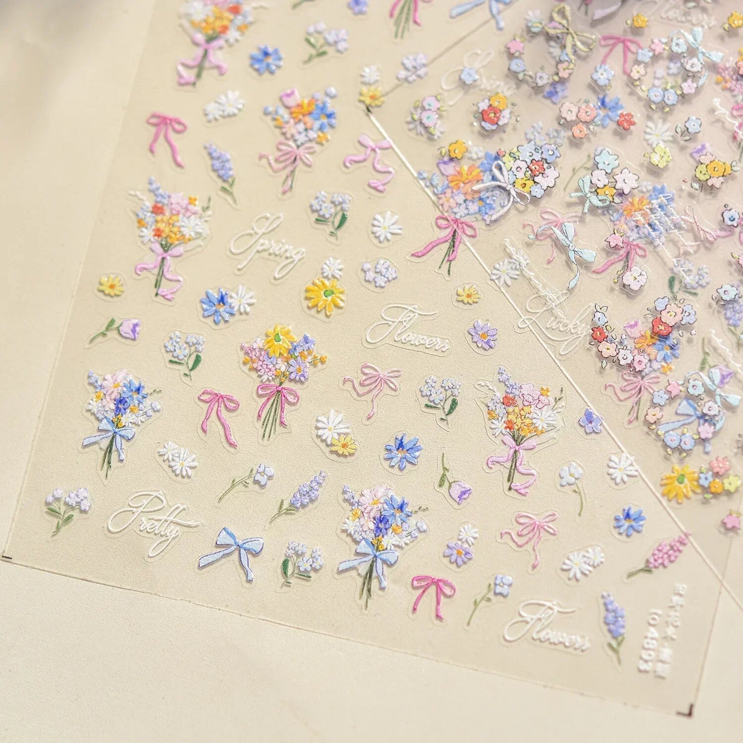 Наклейки для ногтей 5D Flowers TO4893