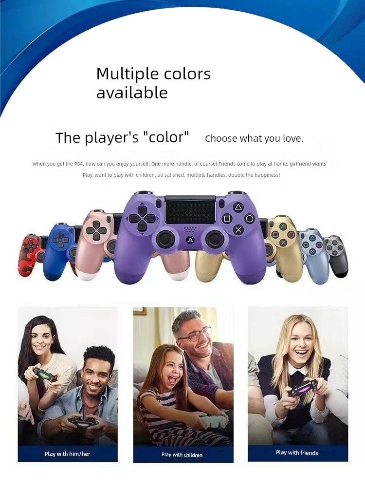 Беспроводной контроллер в камуфляжном синем цвете для PlayStation 4, ПК и Steam