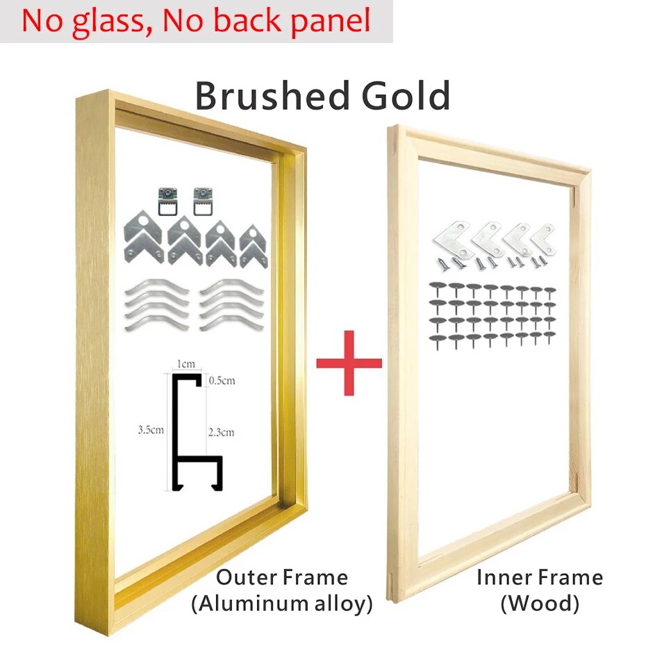 Рамка для картин 25x35см Brushed Gold