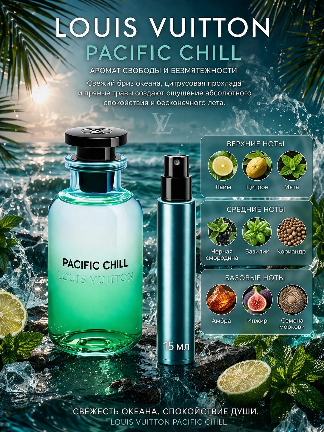 Louis Vuitton Pacific Chill Парфюмерная вода унисекс 15 мл