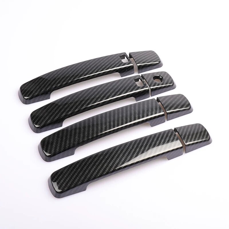 Наклейки на дверные ручки из углеволокна, carbon, Nissan Qashqai J10 2007-2013