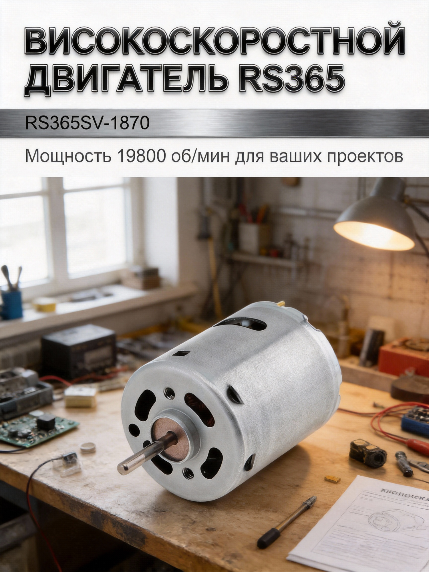 RS365 19800 об/мин, двигатель постоянного тока для фена металлический микродвигатель 6-36 В 2W