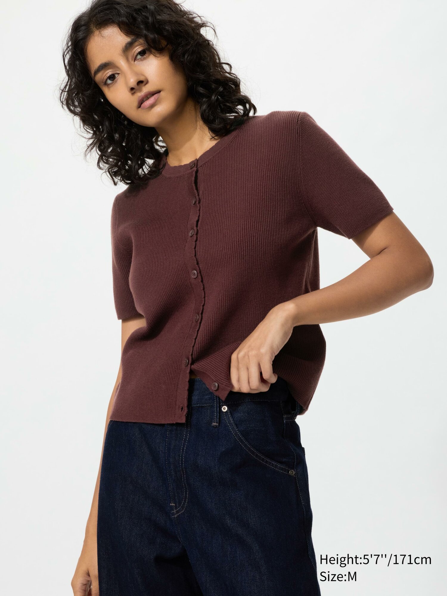 Кардиган SCALLOPED CREW NECK