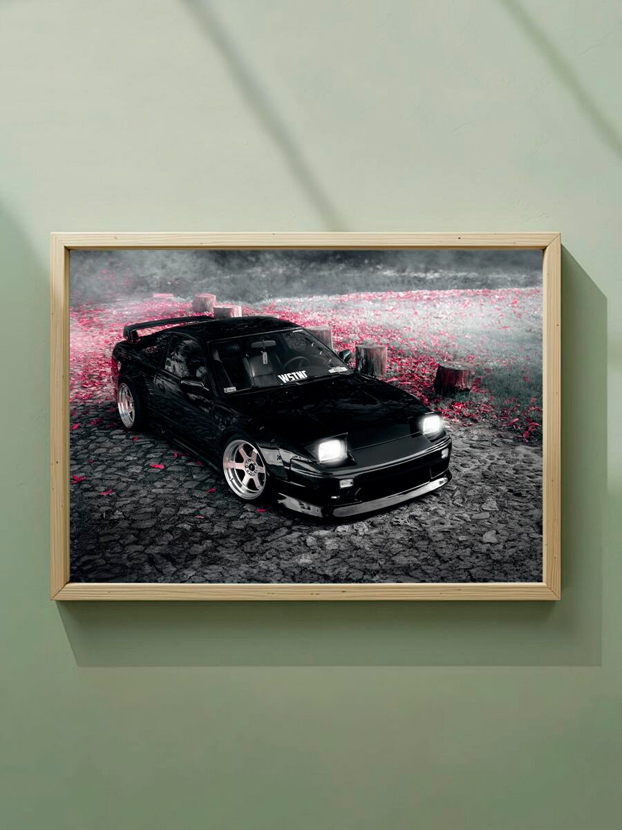 Постер, плакат на стену "JDM Nissan 180SX" 42Х29,7см (А3)