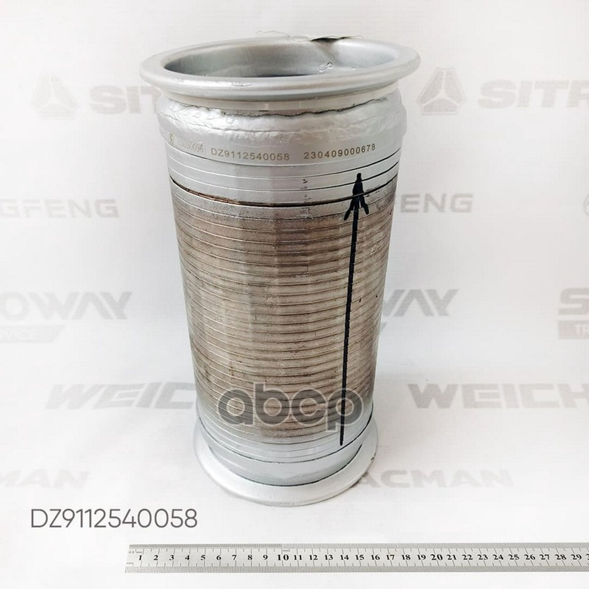 Гофра глушителя SHACMAN X6000 оригинал Shacman арт. DZ9112540058