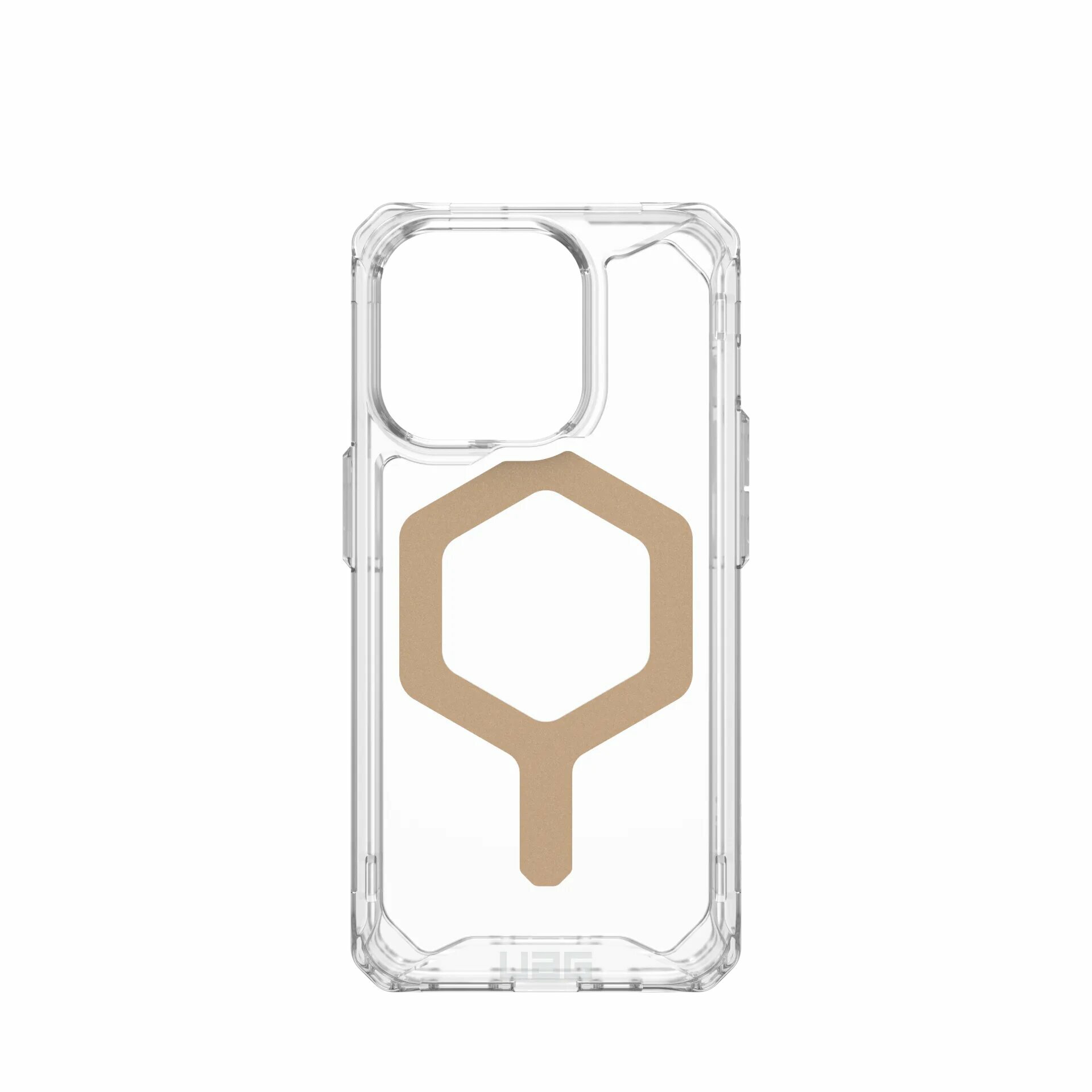 Чехол UAG Plyo с MagSafe для iPhone 15 Pro прозрачный/золото (Ice/Gold)