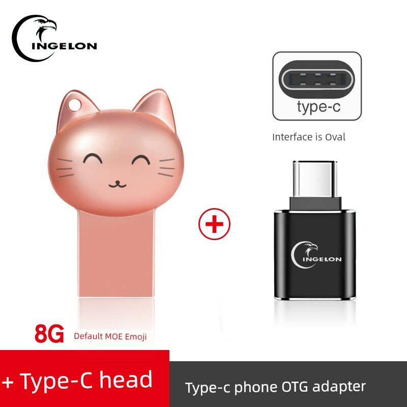 Мини-флеш-накопитель USB с мультяшным дизайном, большой емкостью 64 ГБ, высокой скоростью, креативный, компактный,