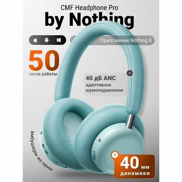 Наушники беспроводные Nothing Headphone Pro - Светло-зеленые