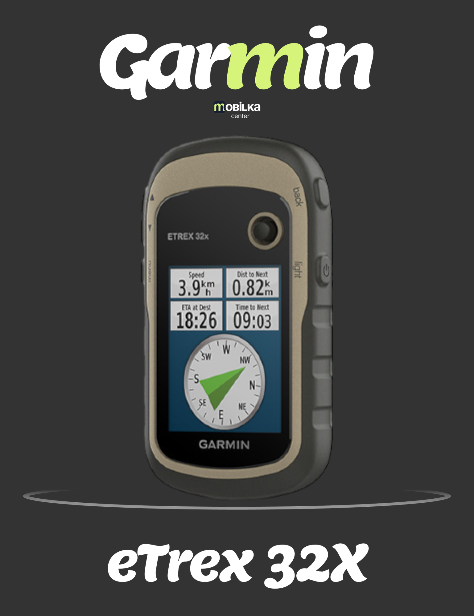 Навигатор Garmin GPS eTrex 32x, цветной экран, (010-02257-01)+ SD карта РФ Топо