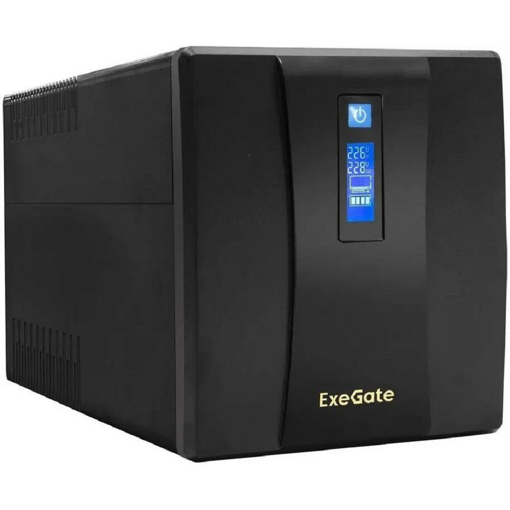 EXEGATE ИБП EP285511RUS ИБП SpecialPro Smart LLB-1600. LCD. AVR. EURO. RJ. USB <1600VA 950W, LCD, AVR, 4 евророзетки, RJ45 11, USB, Black>