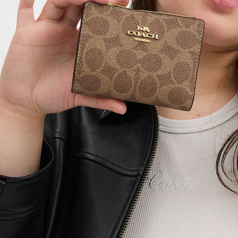 Бумажник Coach, коричневый — фото 1