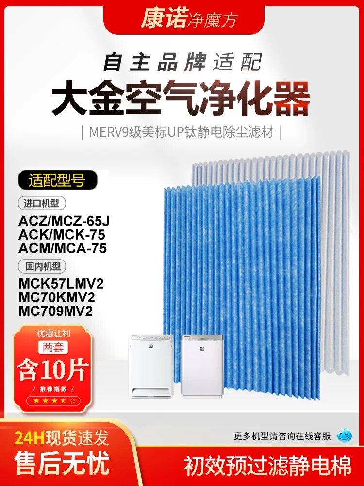 Подходит для фильтра очистителя воздуха Daikin MC70KMV2, гофрированный фильтрующий элемент BAC006A4C/KJ336F-K01 Пакет