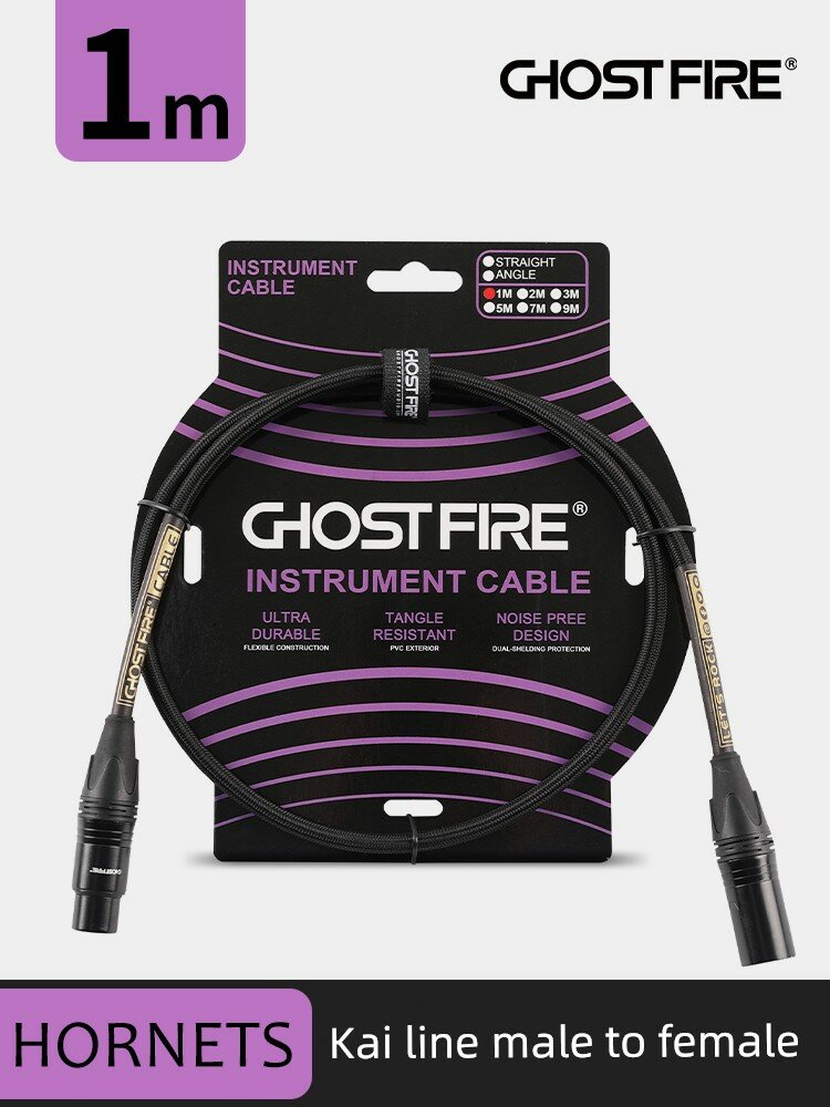 Кабель для микрофона GHOST FIRE XLR, большой трехжильный аудиокабель, 6,5 мм (штекер-гнездо), XLR, сбалансированная