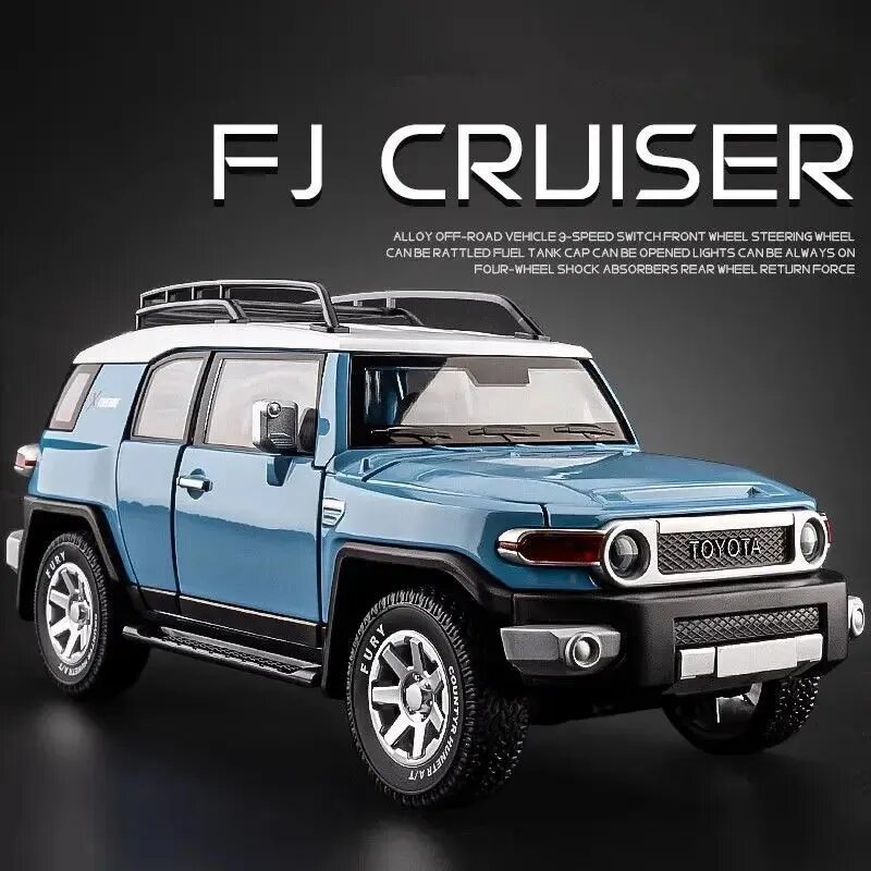 DIECAST CAR 1/24 Коллекционная металлическая машина Toyota FJ Land Cruiser SUV Off Road Игрушечная машина
