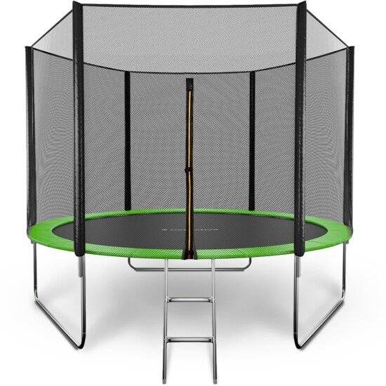 Батут Getactive Jump 10FT с внешней сеткой и лестницей, зеленый, J10L (SX-FT10)
