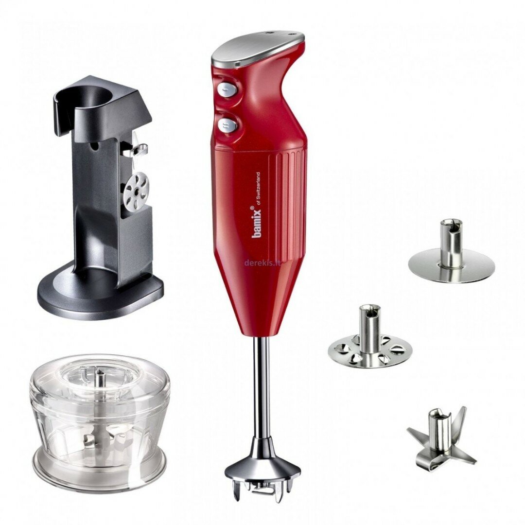 Блендер Bamix M200 DeLuxe red metallic-chrome