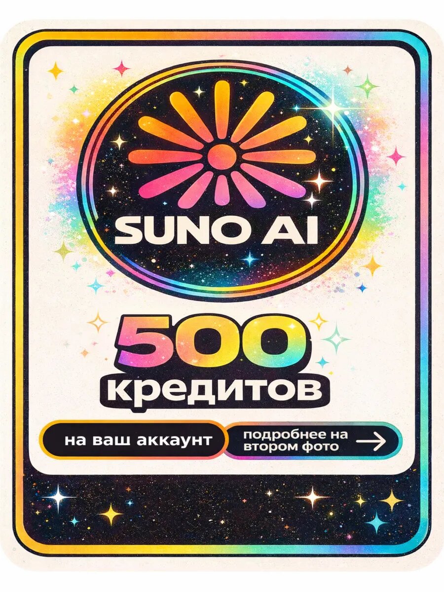 500 кредитов Suno AI- Оформление баланса на аккаунт - Выдача онлайн