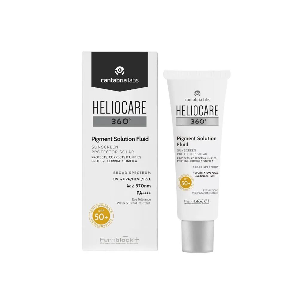 Солнцезащитный флюид Защита от пигментации СПФ 50+ Cantabria Labs HELIOCARE 360 Pigment Solution Fluid Sunscreen