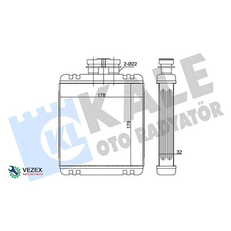 KALE 346260 Радиатор отопителя