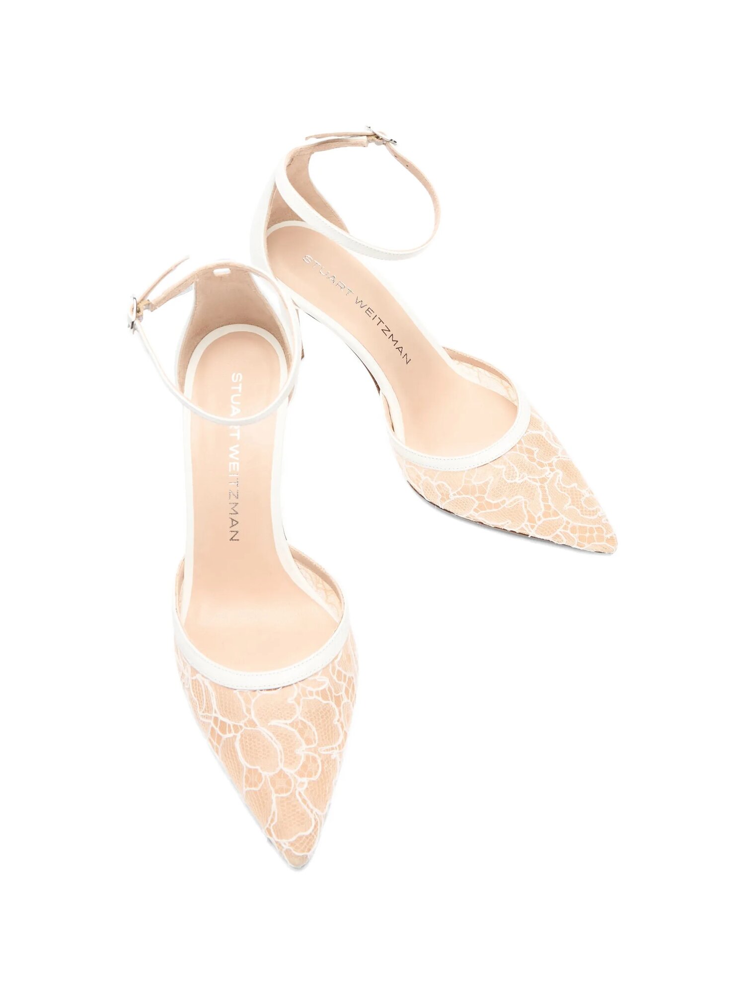 Туфли Stuart Weitzman Stuart Power Strap 85, размер 39.5, белый — фото 1