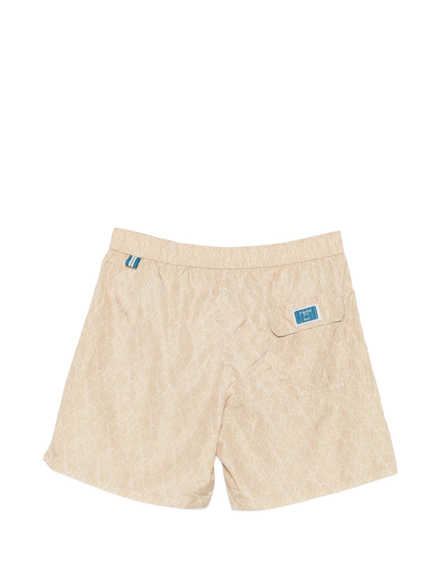 Шорты для плавания Fefe Leaf-print drawstring swim shorts, размер 52, разноцветный — фото 1