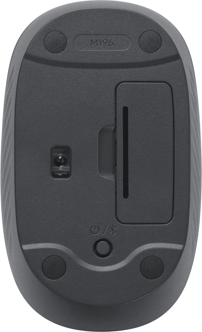 Мышка компьютерная LOGITECH M196 графитовый оптическая 1000dpi