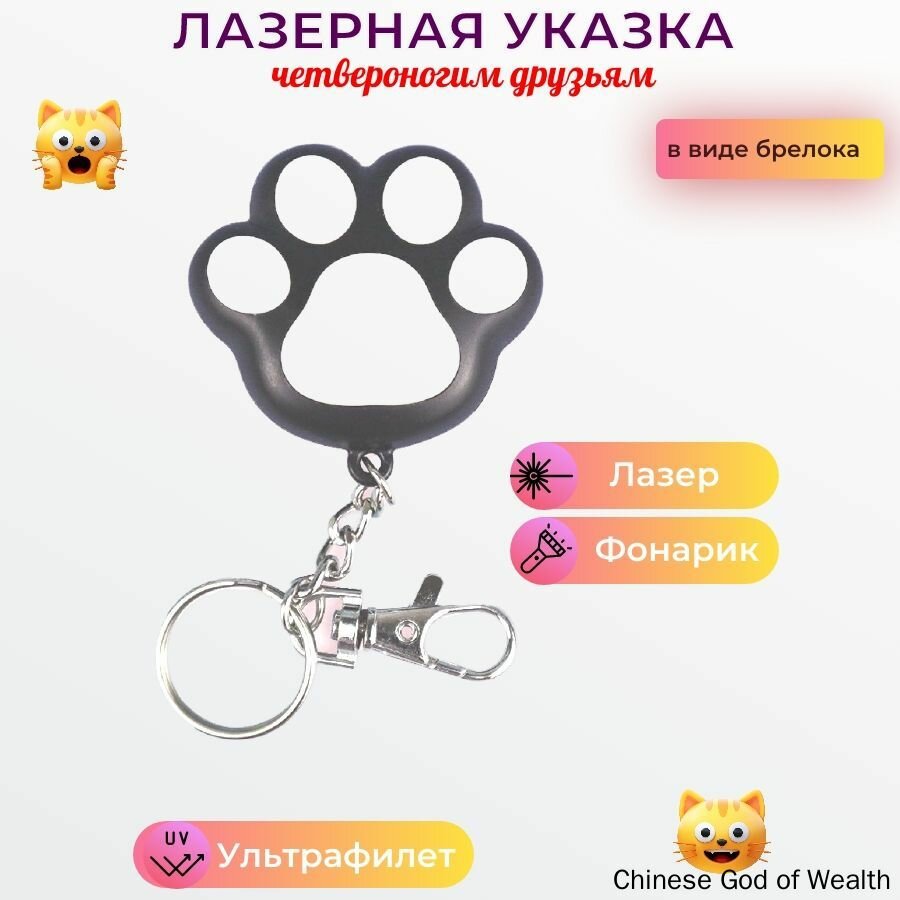 Лазерная указка Лапка для кошек брелок дразнилка