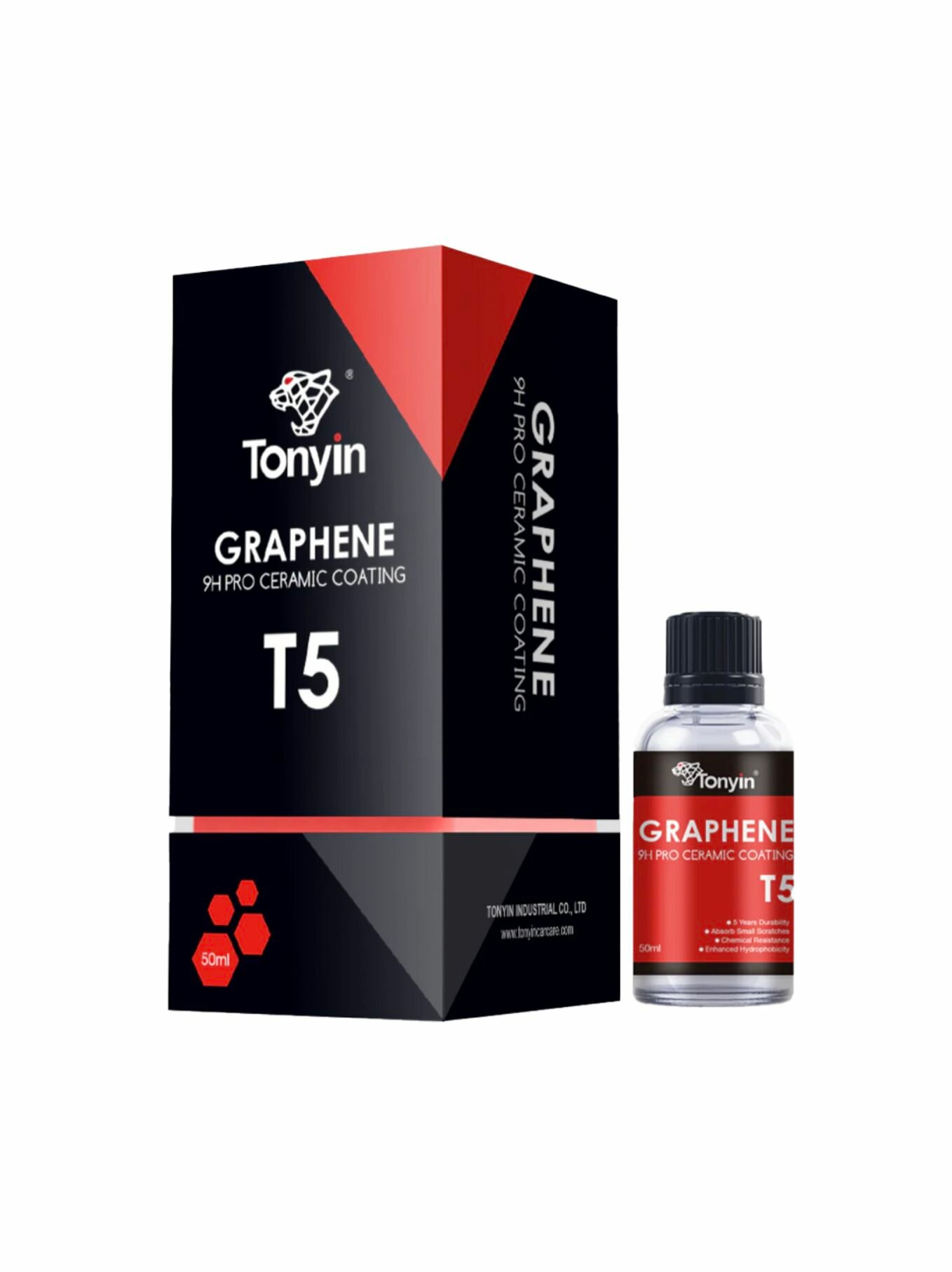 T5A Графеновое керамическое покрытие для кузова GRAPHENE 9H PRO CERAMIC COATING TONYIN, 30 мл.
