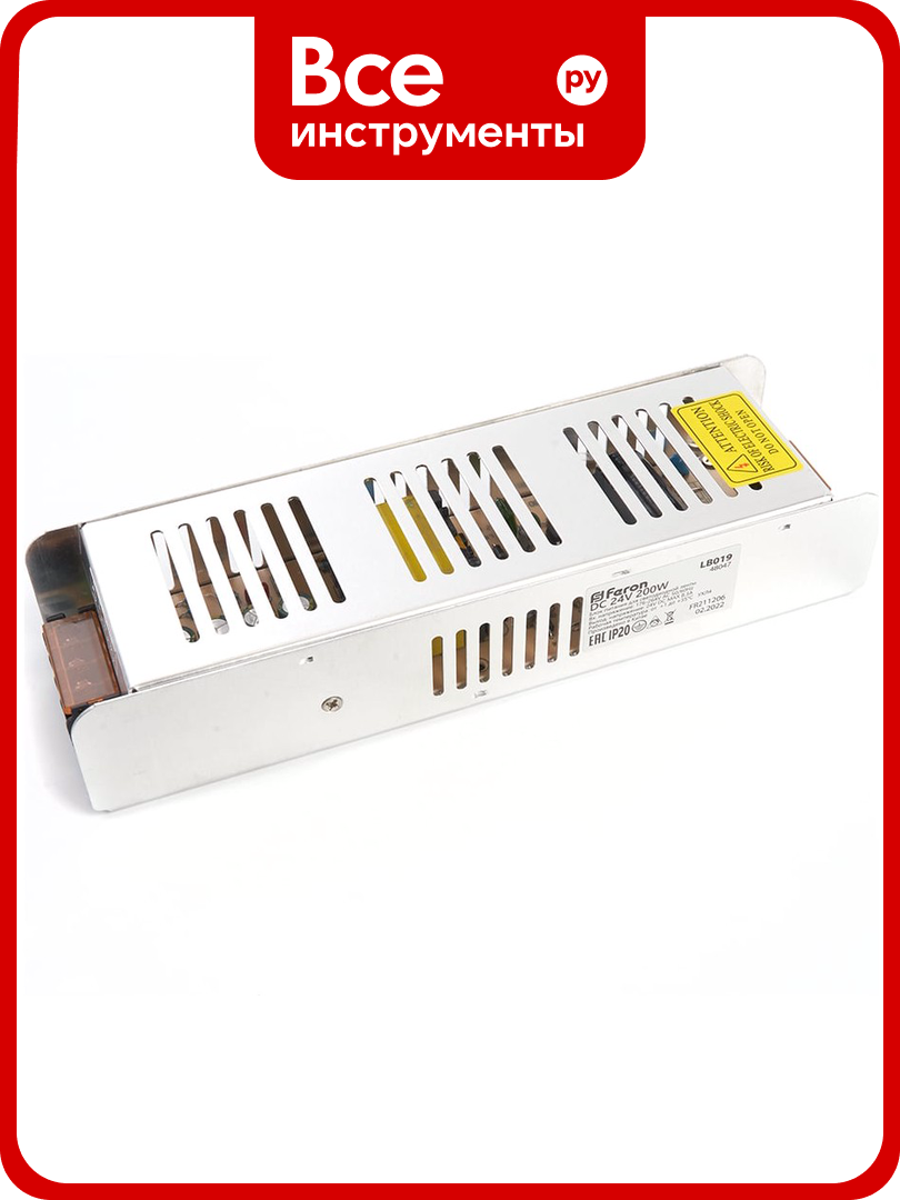 Электронный трансформатор для светодиодной ленты FERON 200W 24V (драйвер), LB019, 48047