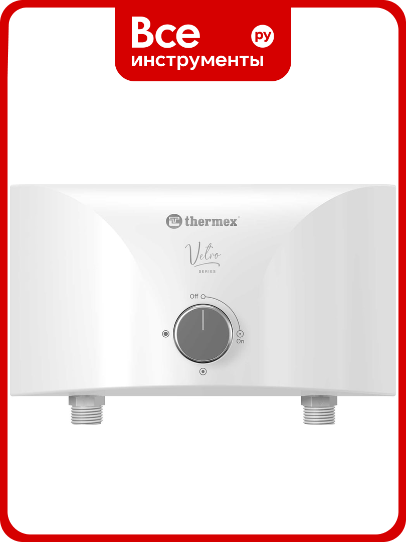 Электроводонагреватель проточный Термекс THERMEX Vetro 6500 combi ЭдЭБ04866, 6500 Вт, стекло