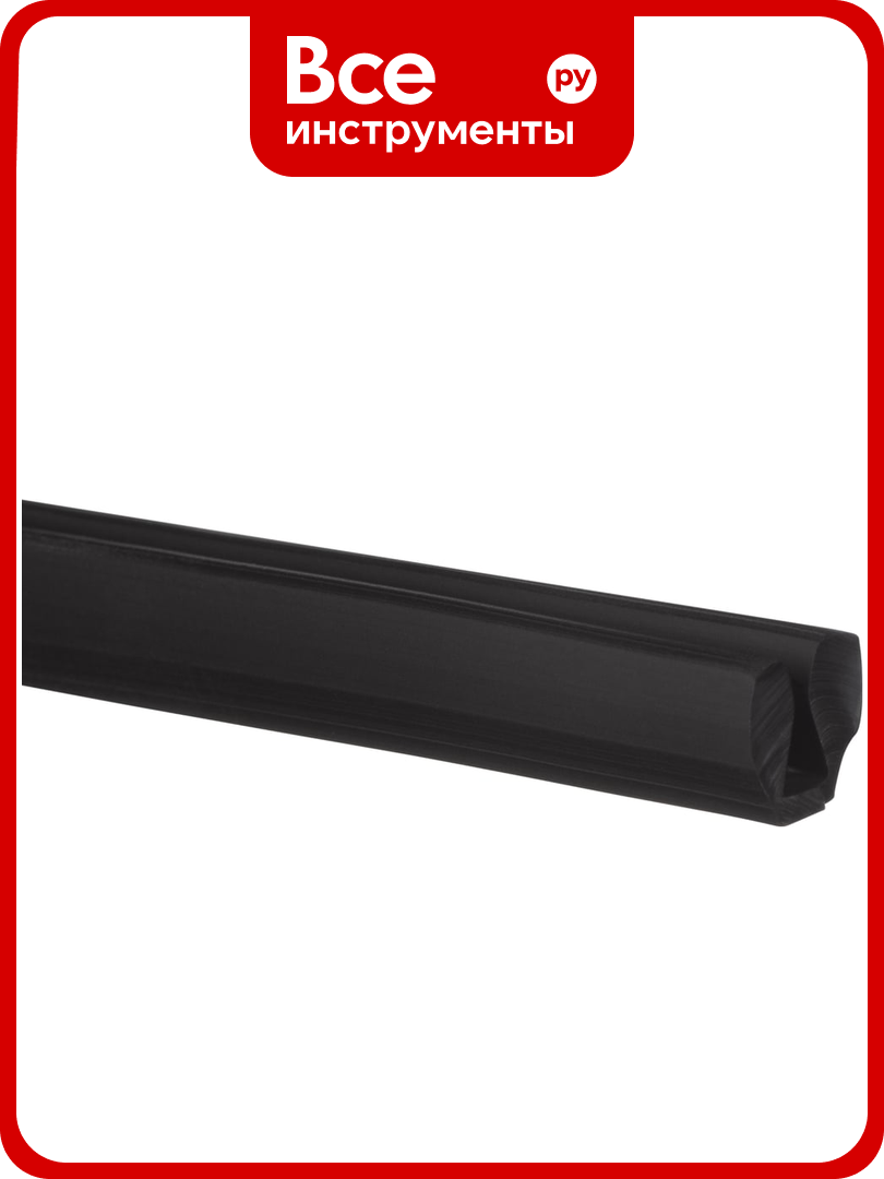 Силиконовый уплотнитель Mebax Премиум №2, черный, п-образный, 10/4 мм, 7 м 00-00002219, силиконовая