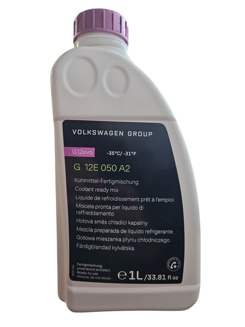 Антифриз VAG G12evo, готовый, для системы охлаждения, 1л, фиолетовый