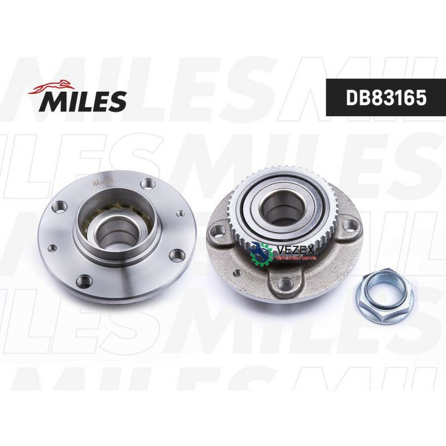 MILES DB83165 Ступица колеса задняя с подшипником с ABS CITROEN XANTIA/PEUGEOT 406 95-04 (SKF VKBA3478) DB83165