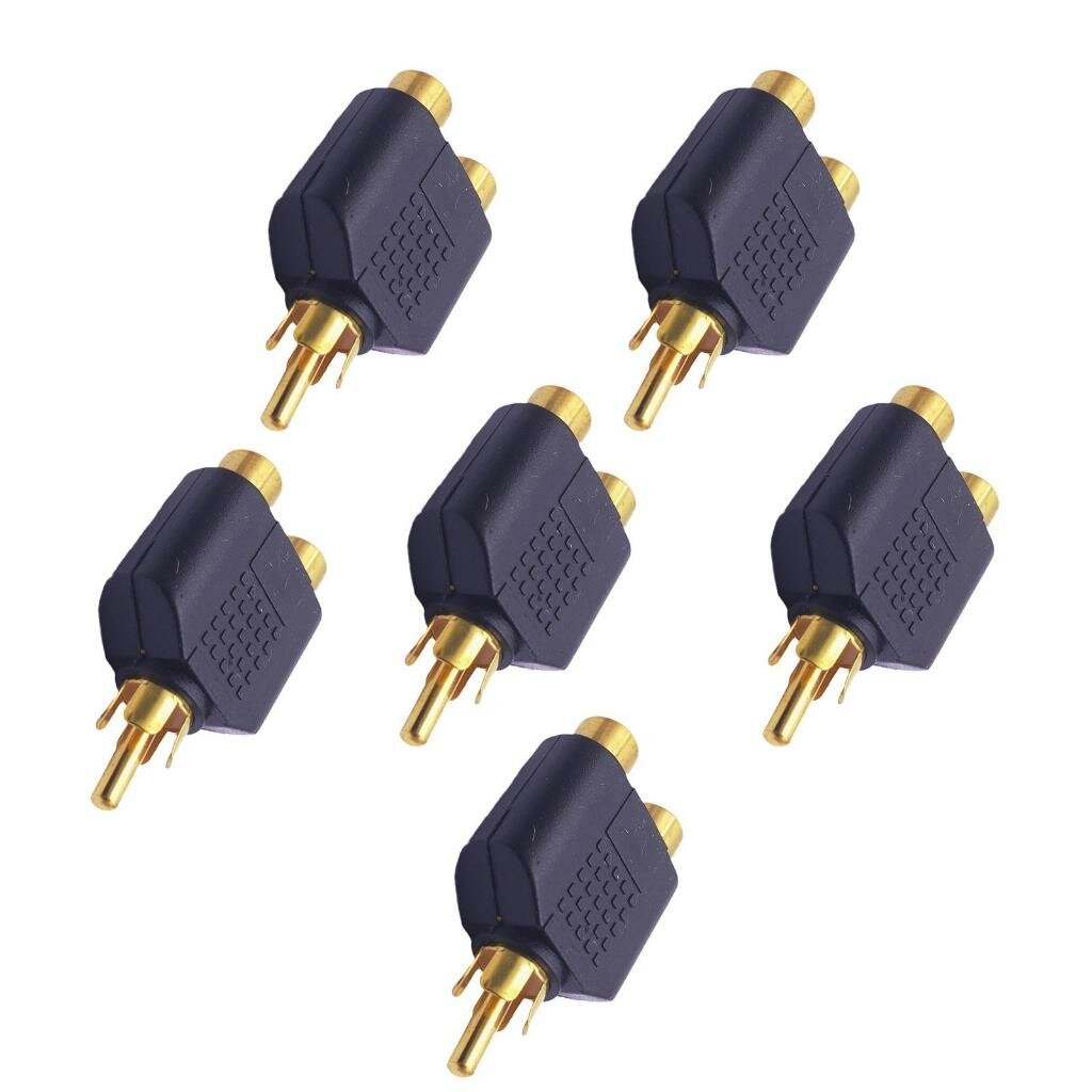 Разветвитель RCA (мама–мама), 6 шт.