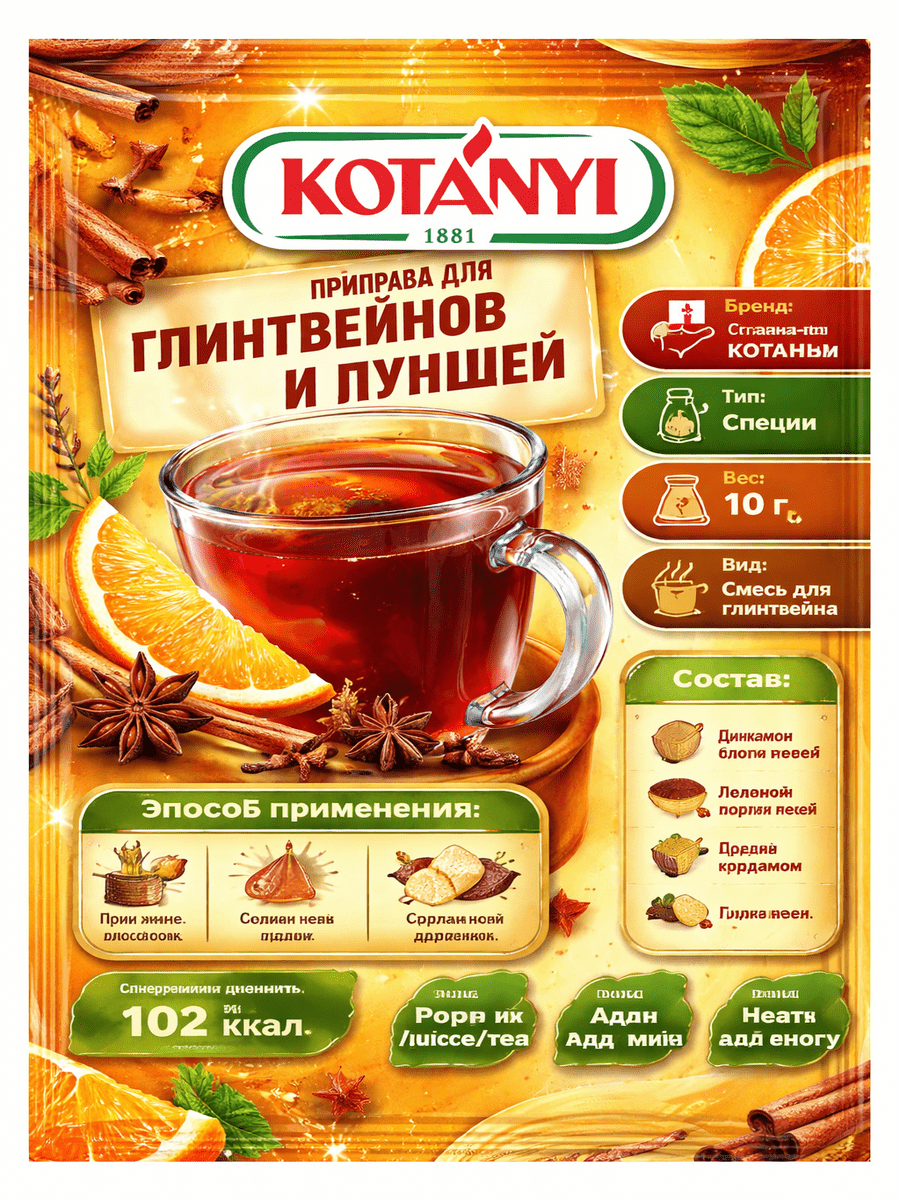 Приправа Kotanyi Для глинтвейнов и пуншей классическая, 10г
