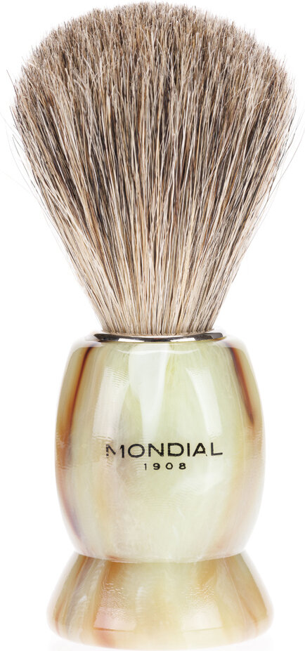 MONDIAL Помазок для бритья с ворсом барсука, оникс Shaving Brush Onyx 60 шт.