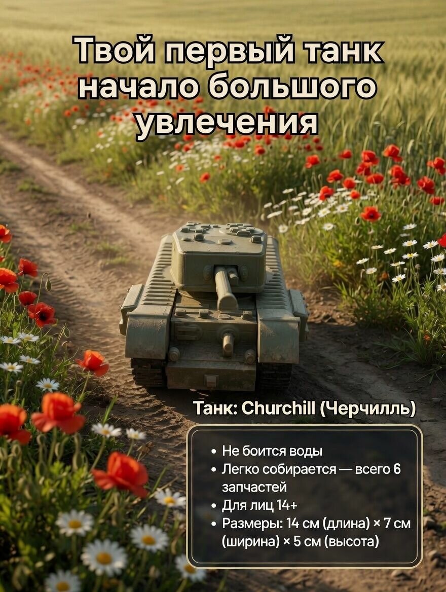 Танк Churchill Сборная модель хороший подарок