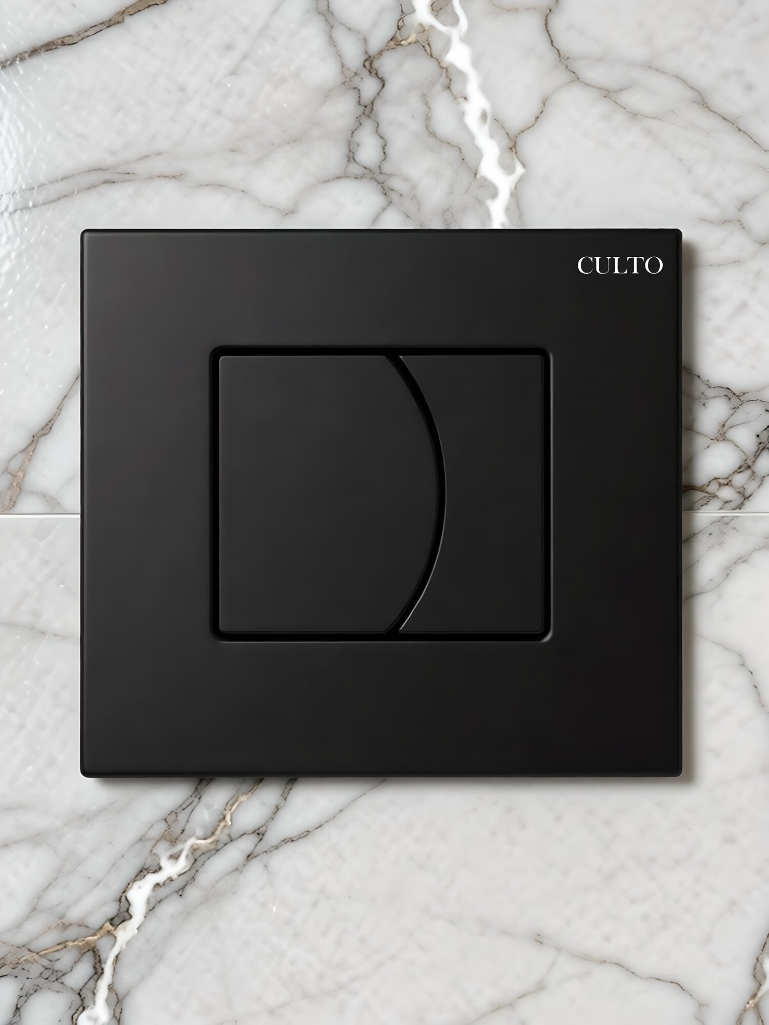 Клавиша смыва CULTO, для инсталляции, черная матовая, 18,2 см x 20 см