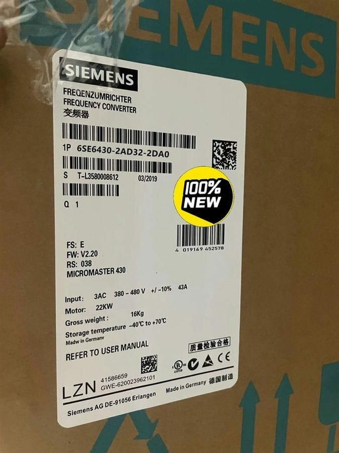 Модуль Siemens 6SE6430-2AD32-2DA0