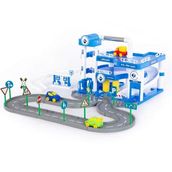 Игровой набор Wader 40428 Паркинг Aral 3-уровневый (в коробке)