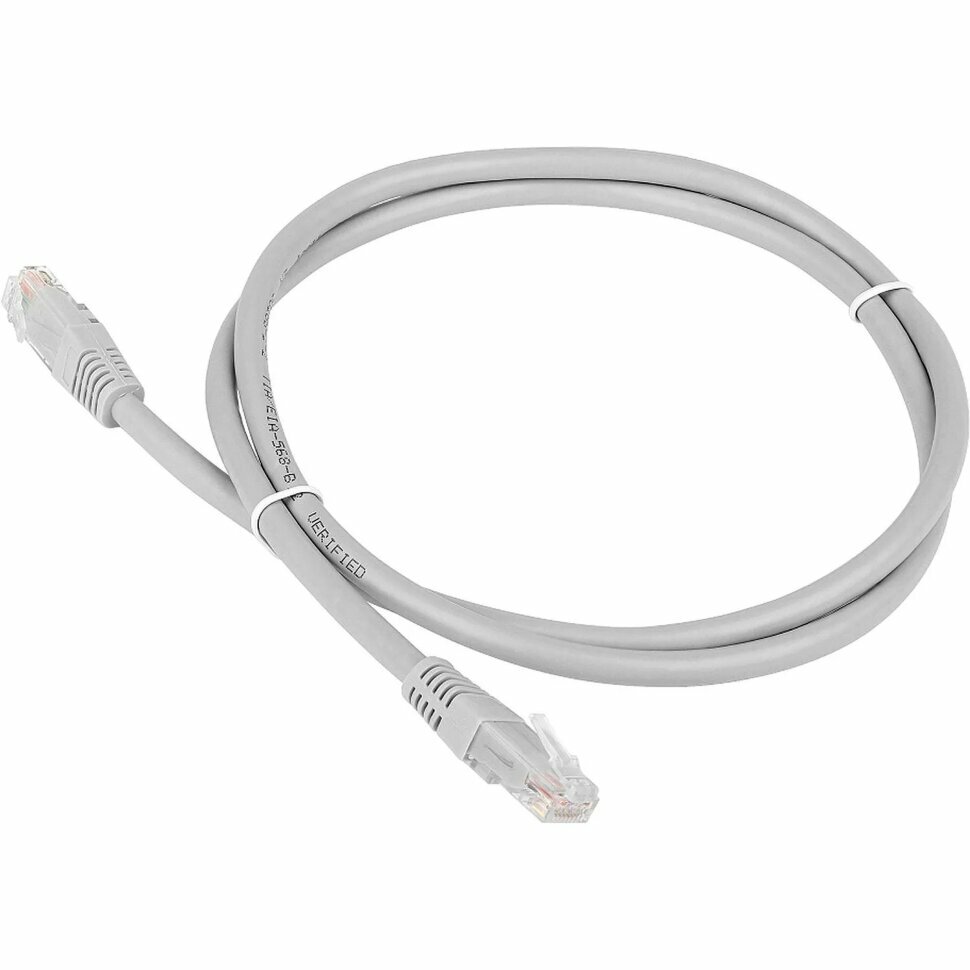 Патч-корд TWT TWT-45-45-2.0/6-GY UTP кат.6, 2.0 м, серый, 2125732