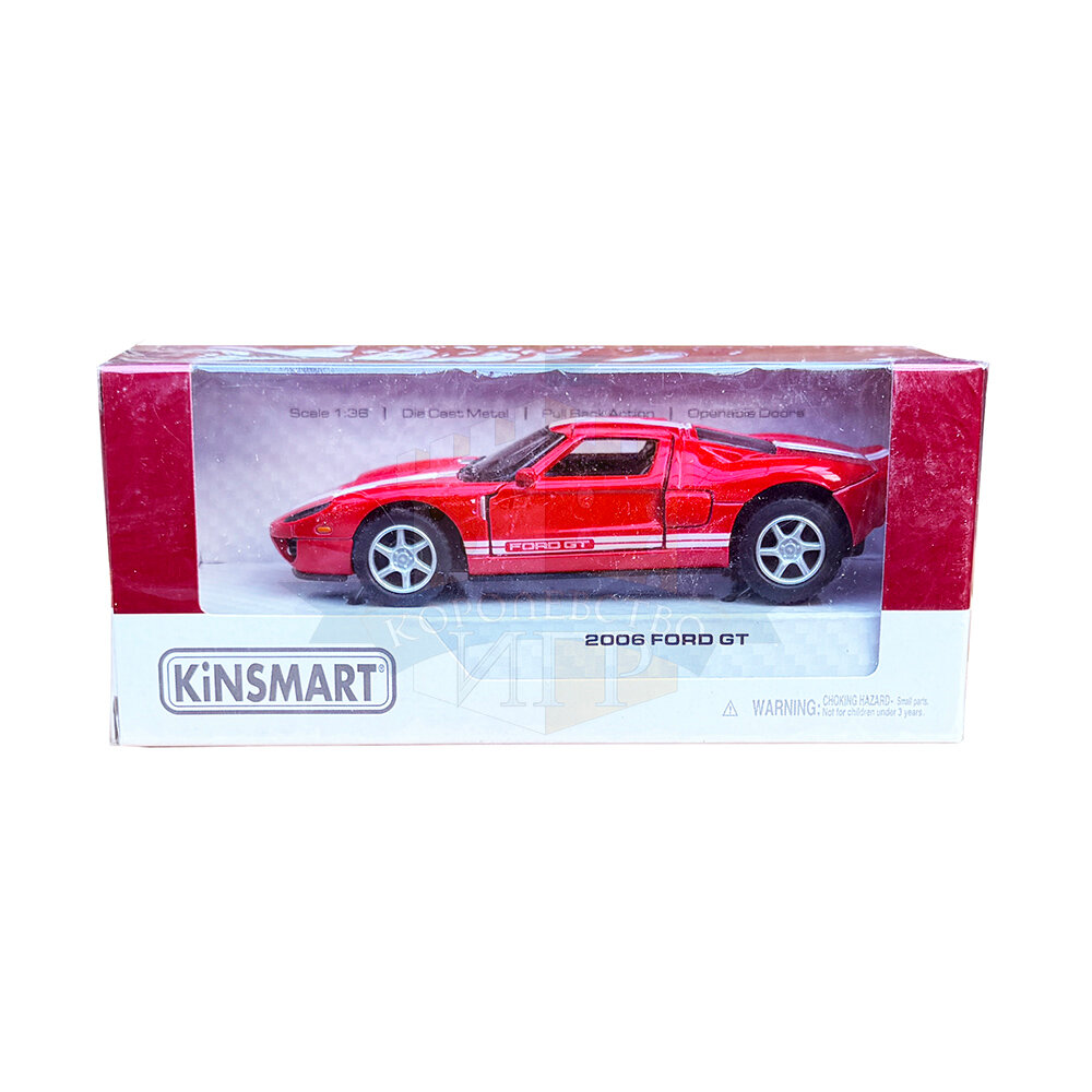 Машинка Kinsmart Ford GT 2006. 1:36, красный, арт. KT5092/3