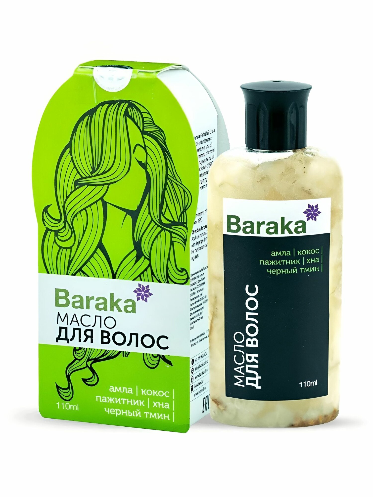 Масло Baraka Hairmenn, для всех типов, волос, укрепление, блеск, против секущихся кончиков, 110 мл