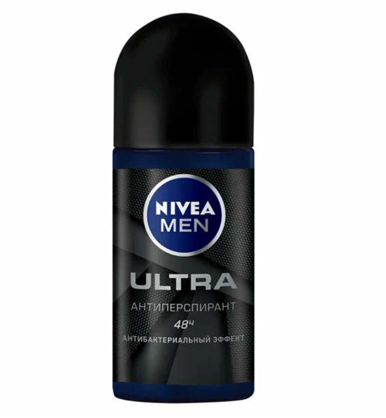 Дезодорант антиперспирант, Nivea Men, Ultra, ролик, 50 мл