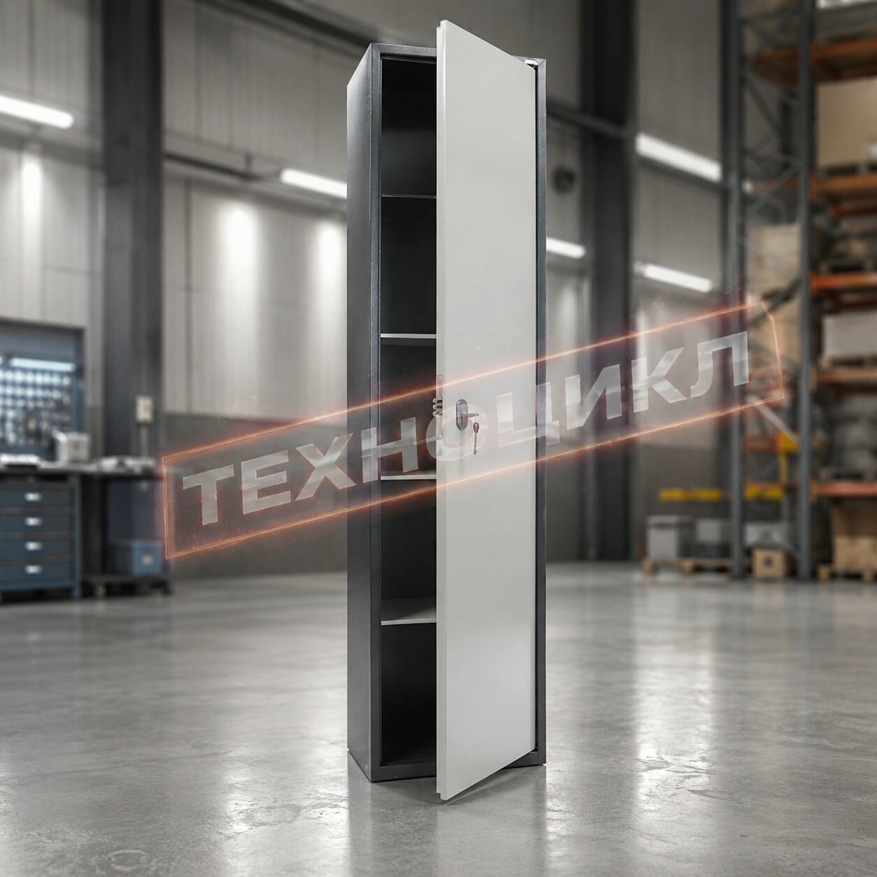 Шкаф бухгалтерский металлический техноцикл AIKO SL-185, 1800x460x340 мм, серый