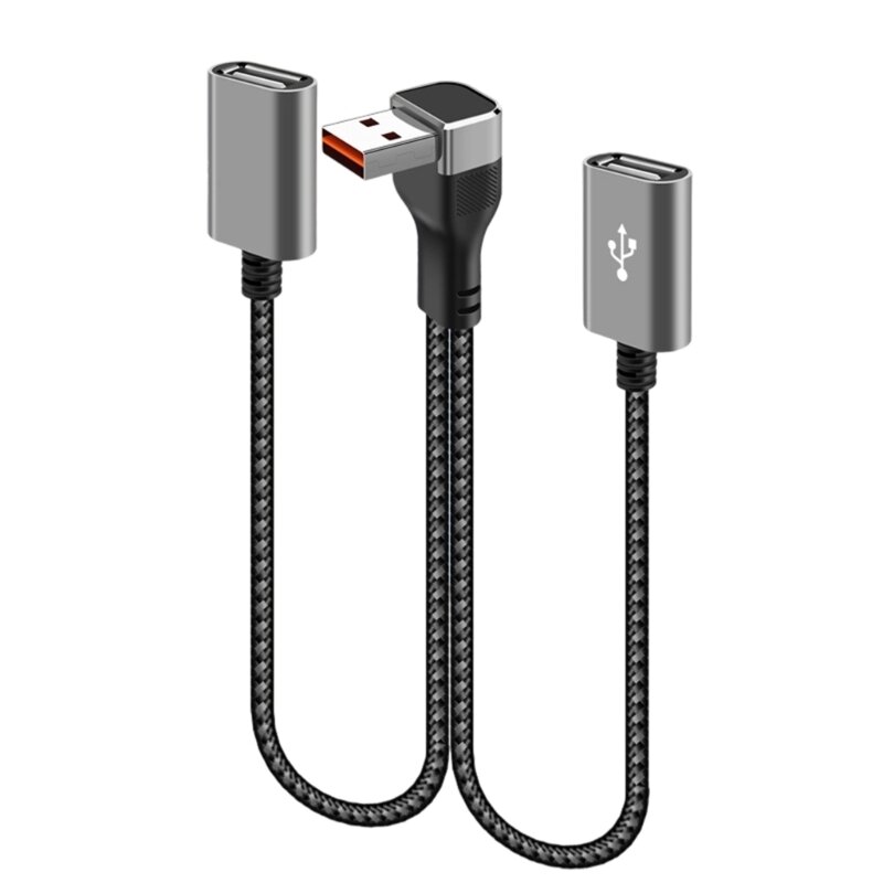 Кабель для передачи данных "два в одном" с трехмерным изгибом usb к женской головке -usb плюс женский usb