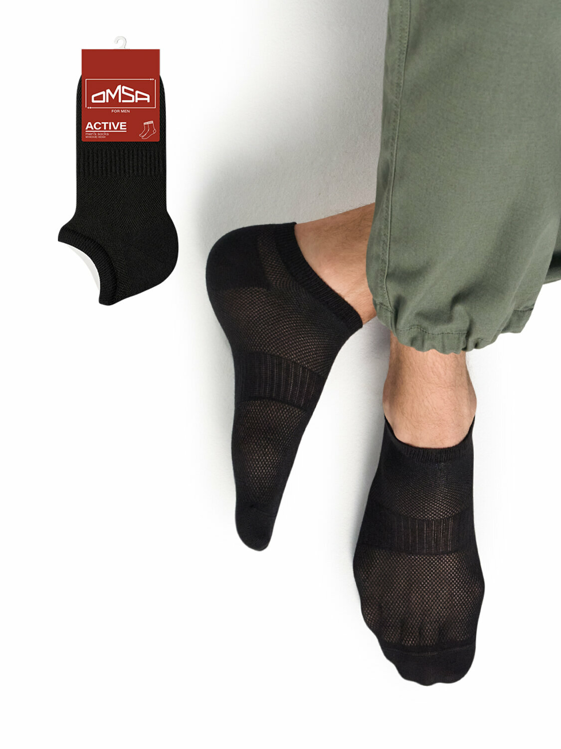 Носки OMSA ACTIVE 119 укороченные Nero цвет черный 39/41