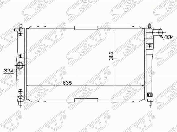 Радиатор SAT SG-DW0003-R Chevrolet Lanos 05-09 / Daewoo Lanos 97-08