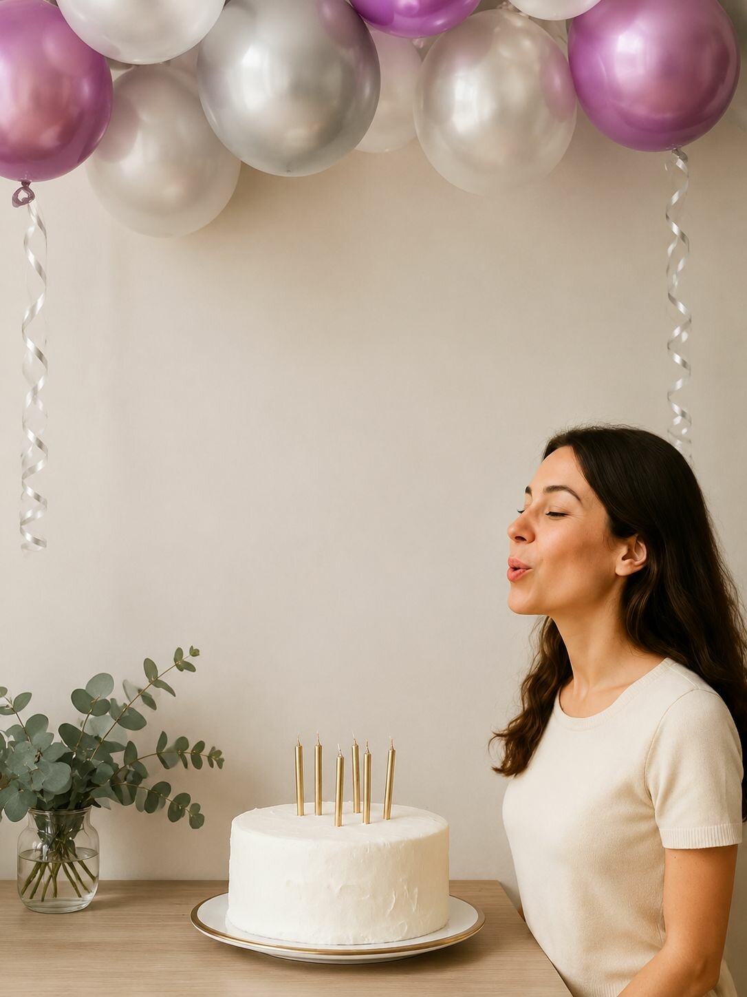 Гирлянда Happy Birthday бумажная растяжка курсив серебро