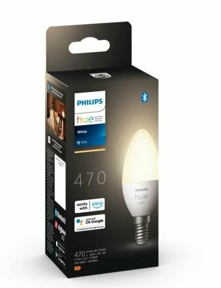 Philips lighting Лампочка, Цоколь: E14, 5.5 Вт, Светодиодная, 1 шт.